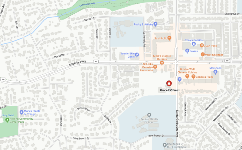 Directions and Service Times - Grace Evangelical Free Church